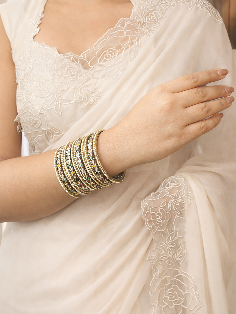 Khushi Bangle Set / Stack Ready-to-Ship Desi Bangles for Weddings ...