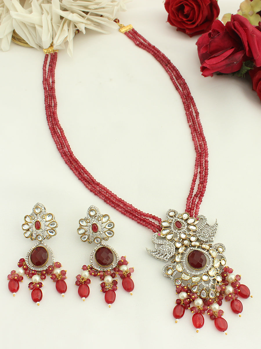 Ruhina Long Necklace Set – Indiatrendshop