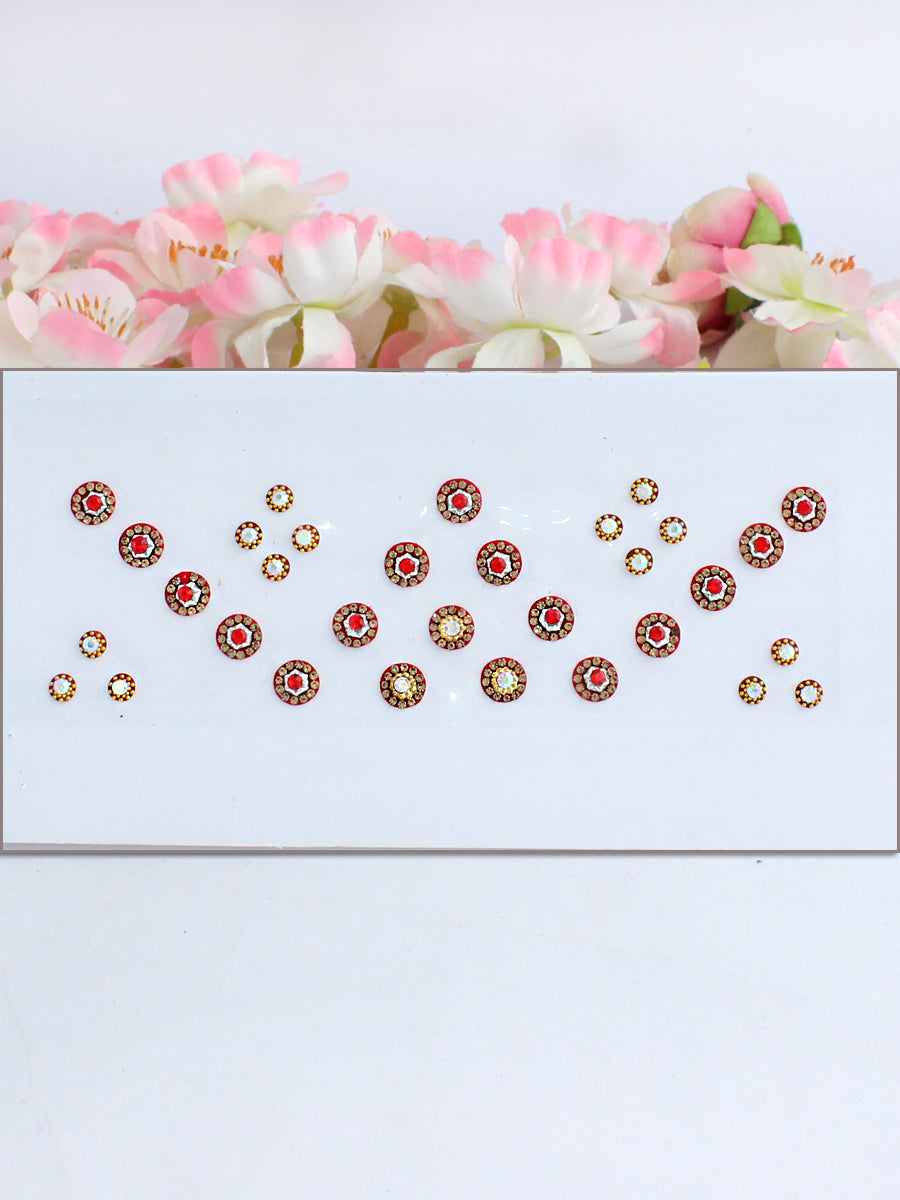 Multi Color Stone Border Bindi Card – Indiatrendshop